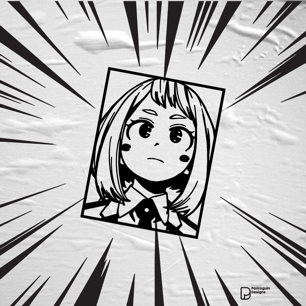 My Hero Academia BNHA Manga Panel Room Decal Sticker Ochako Uraraka ...