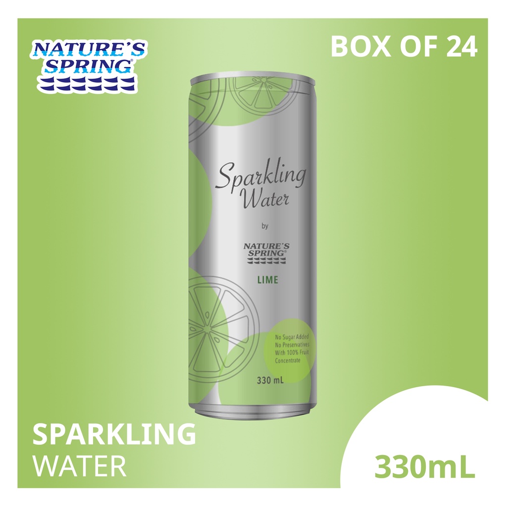 Nature's Spring Sparkling Water Lime 330mL | Shopee Philippines