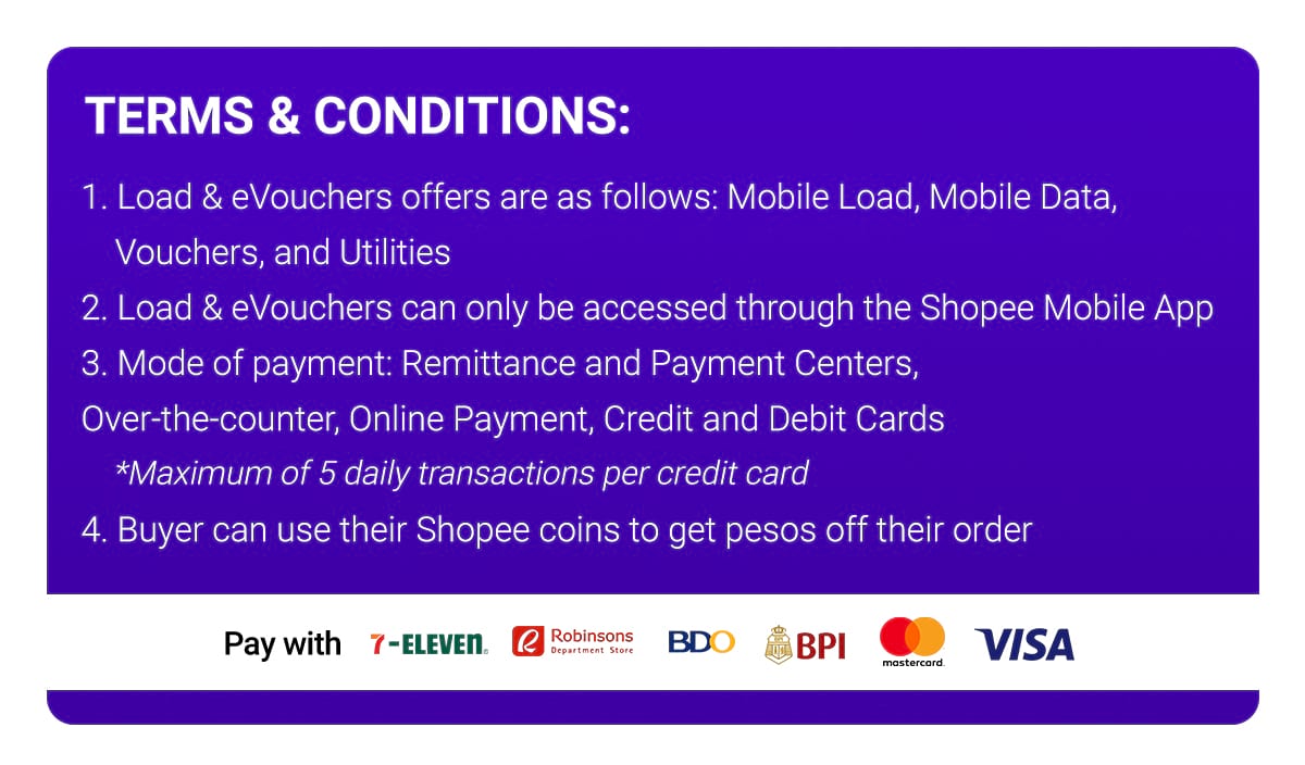 Load & eVouchers | Shopee PH