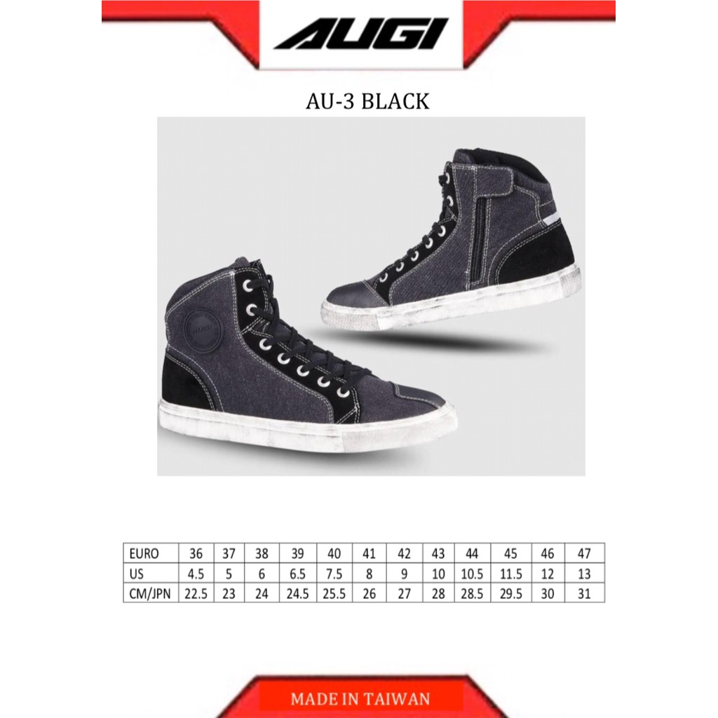 AUGI Urban Racing Boots AU-3 Black | Shopee Philippines
