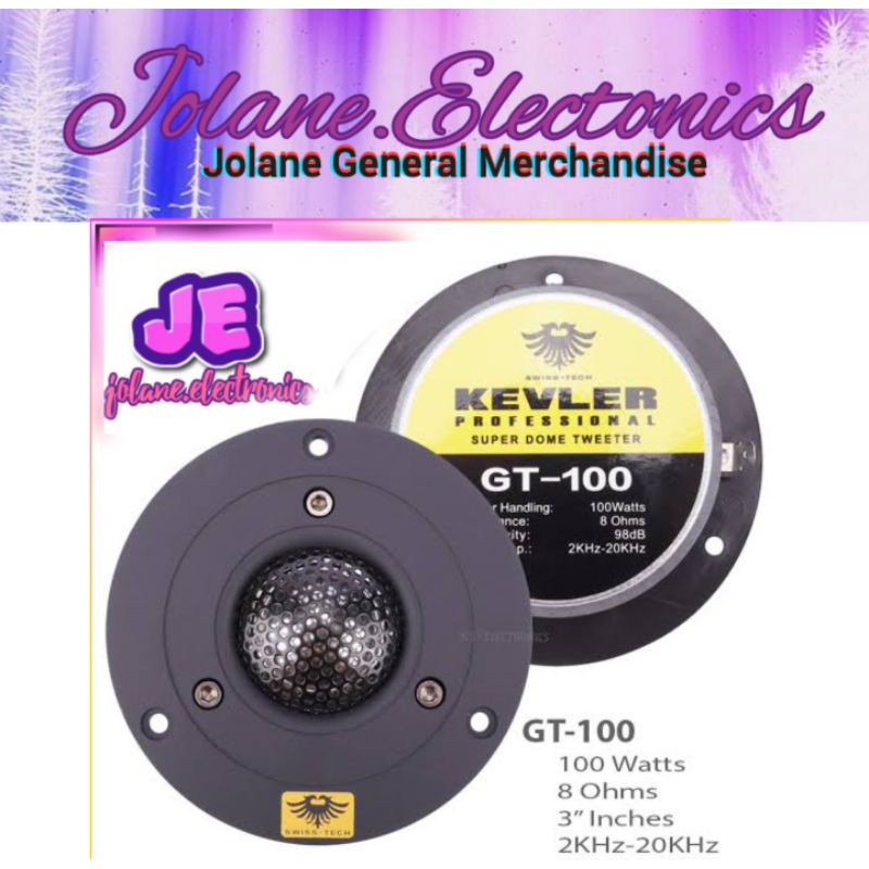 Kevler GT-100 Super Dome Tweeter 100watts | Shopee Philippines