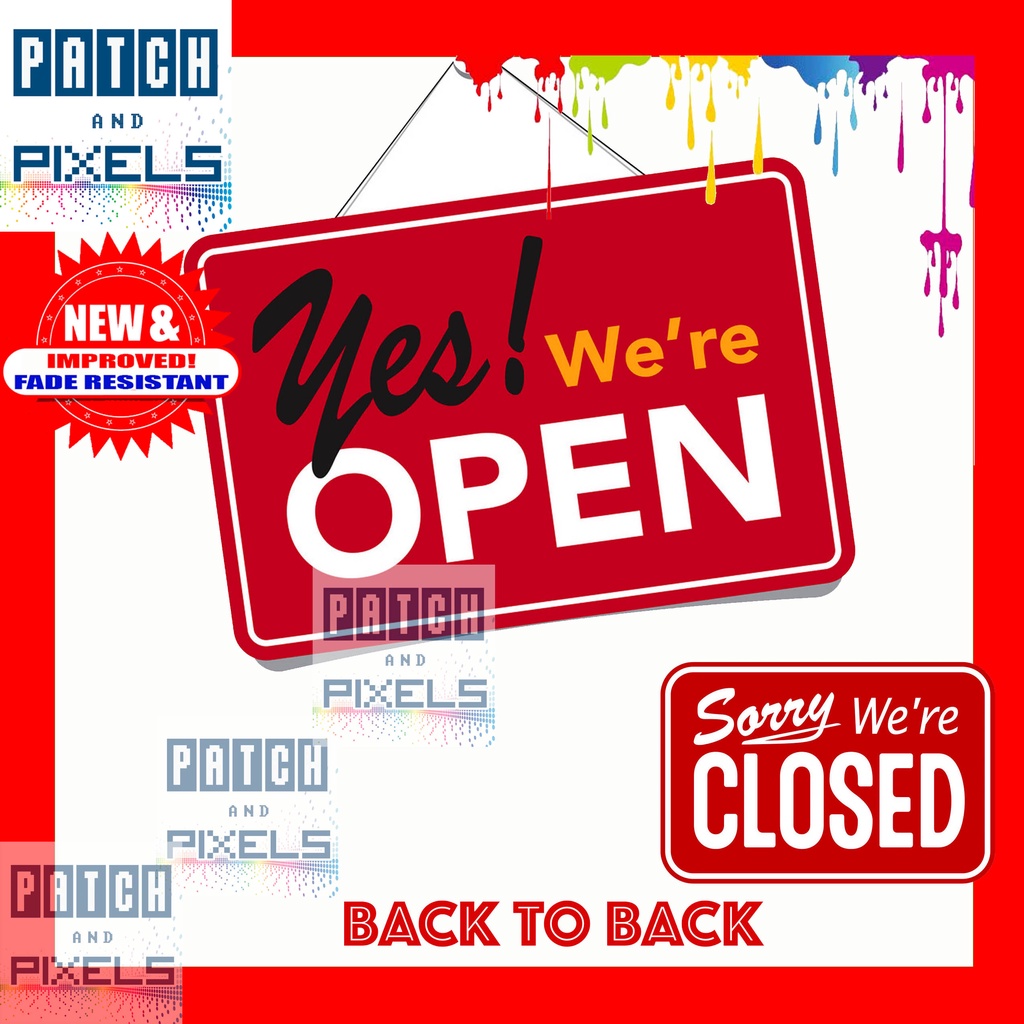 Open and Close Signage Laminated/PVC (8 x 11 inches) | Shopee Philippines
