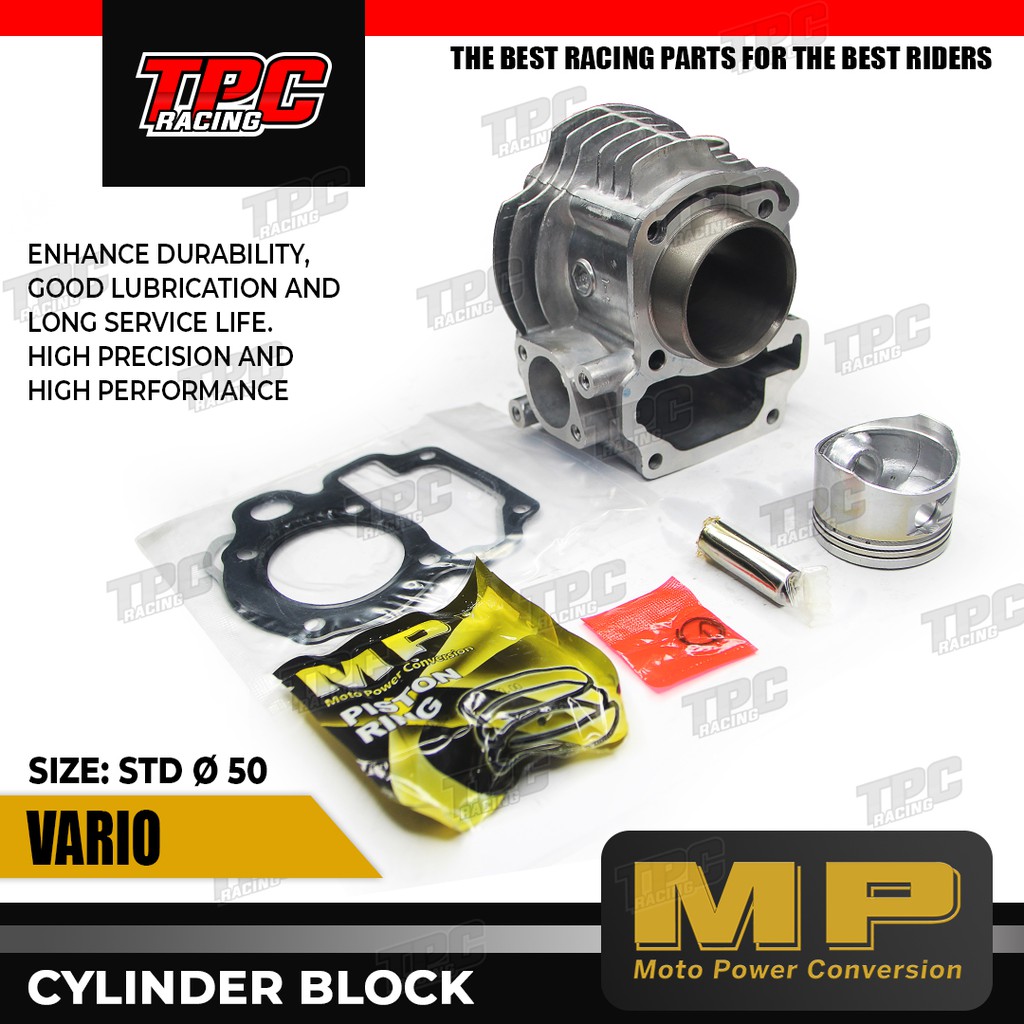 TPC MP CYLINDER BLOCK (STEEL) VARIO/CLICK 50MM | Shopee Philippines