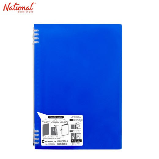 Portfolio Clearbook Refillable P256Gsv A4 10Sheets 30Holes Ring ...