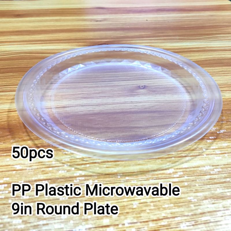50pcs - Plate plato PP Plastic Round Plate 9inches Microwavable PL225 ...