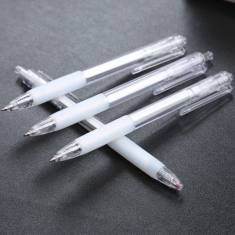 Simple Transparent Press Gel Pen Black Office Stationery Bounce ...
