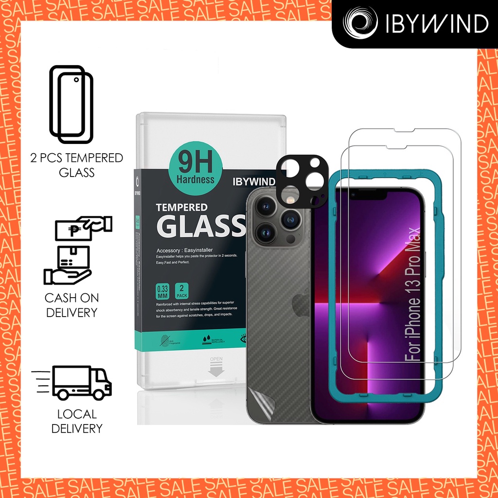 Ibywind Tempered Glass For iPhone 13 Pro Max / 13 Pro [2PCS Pack] With ...