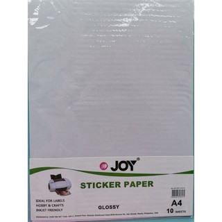 Joy Sticker Paper Glossy/Matte A4 10 sheets per pack | Shopee Philippines