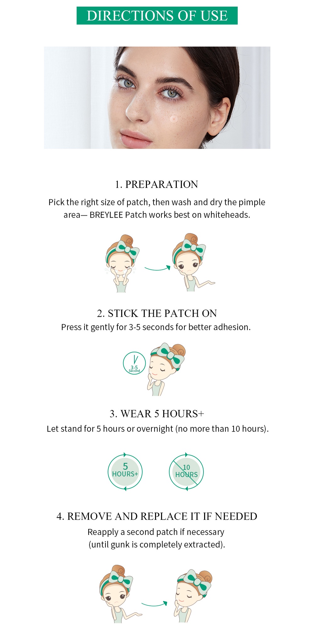 BREYLEE Tea Tree Acne Pimple Patch Remove Pimples Whiteheads Acne ...