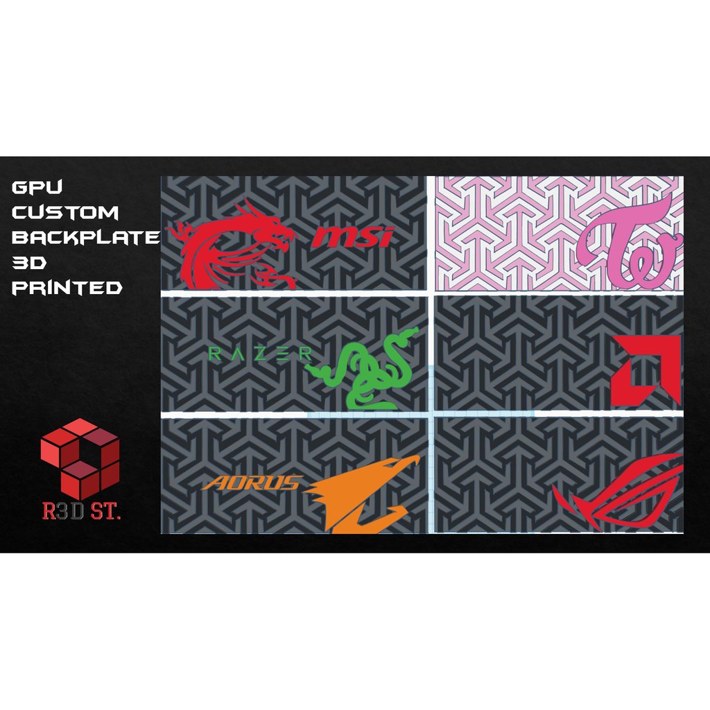 Custom Gpu Backplate 3d Printed Shopee Philippines