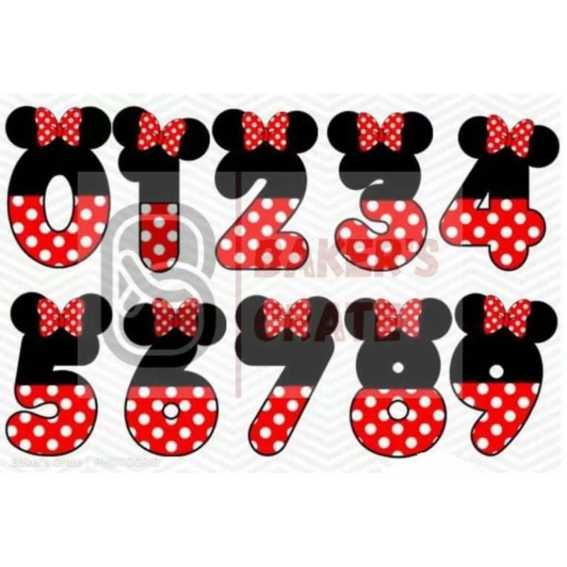 Number Cake Topper (Minnie Mouse Design) | Shopee Philippines
