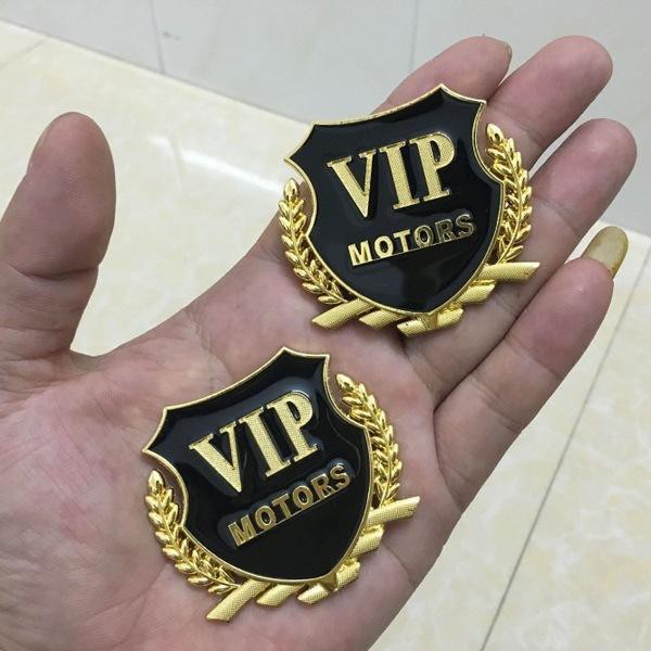 3D Design Metal Emblem / Decal / Decals Sticker GOLD or SILVER - 2pcs ...