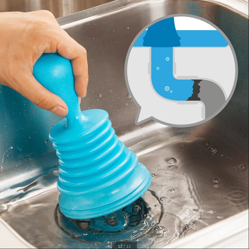 Household Handheld Powerful Sink Drain Pipeline Dredge Plungers ...