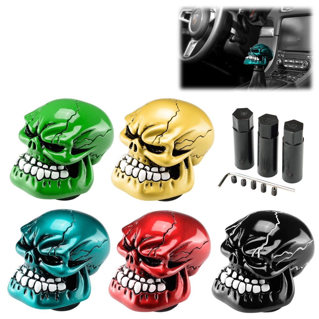 Universal Manual Evil Skull Gear Stick Car Shift Knob Shifter Halloween ...