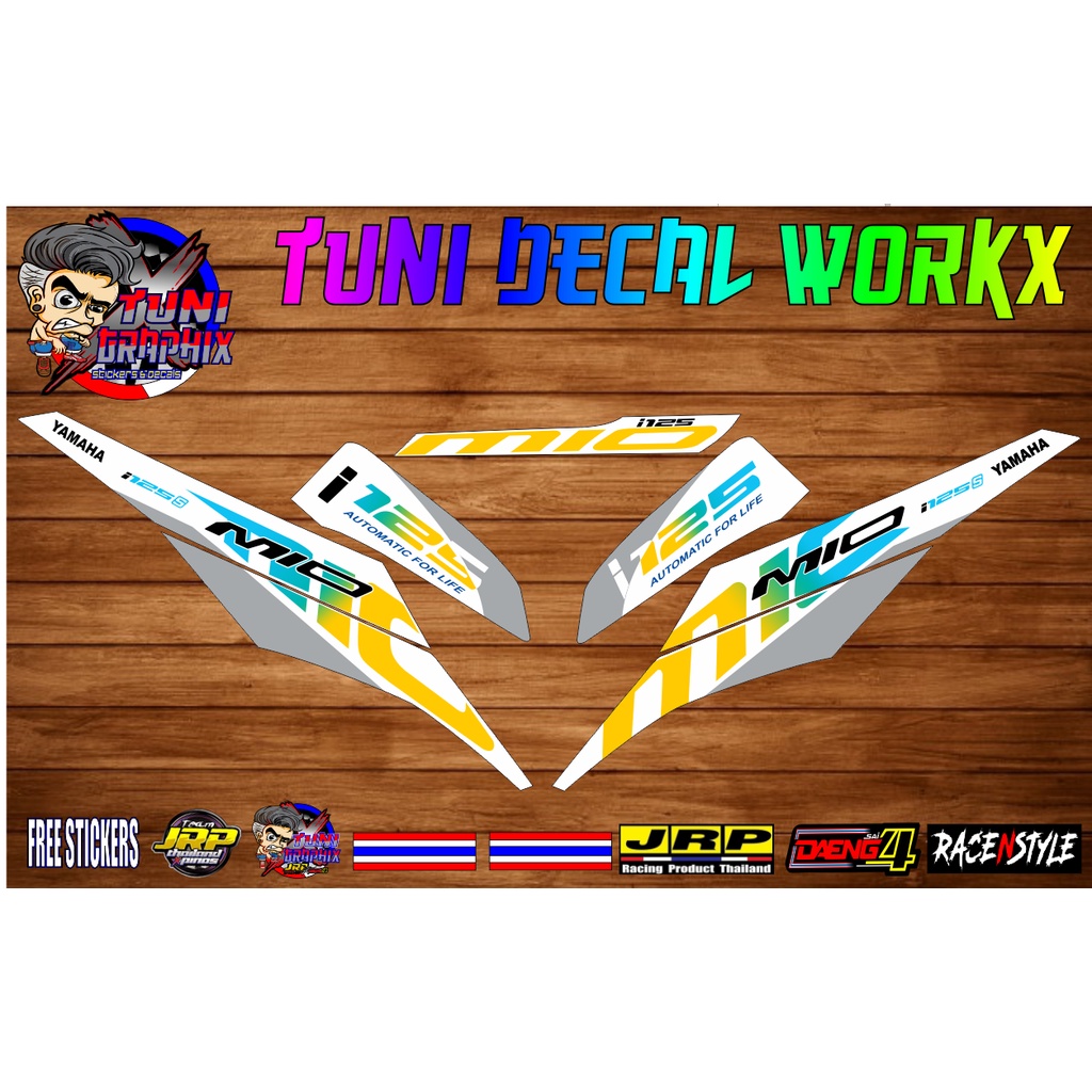 YAMAHA MIO I 125s Stock decals 2019 (YELLOW) w/freebies | Shopee ...