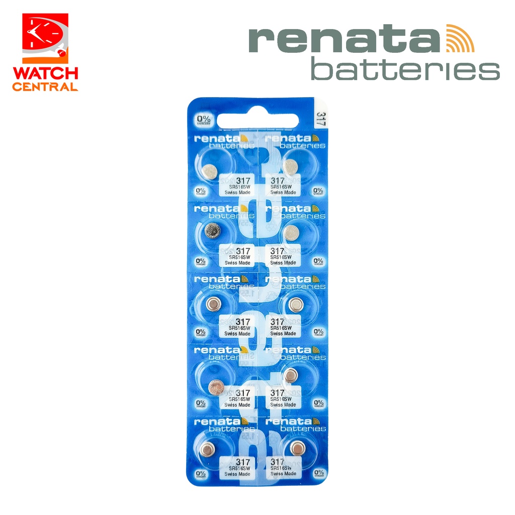 Renata 317 SR516SW Watch Battery Pack of 10 pieces | Shopee Philippines