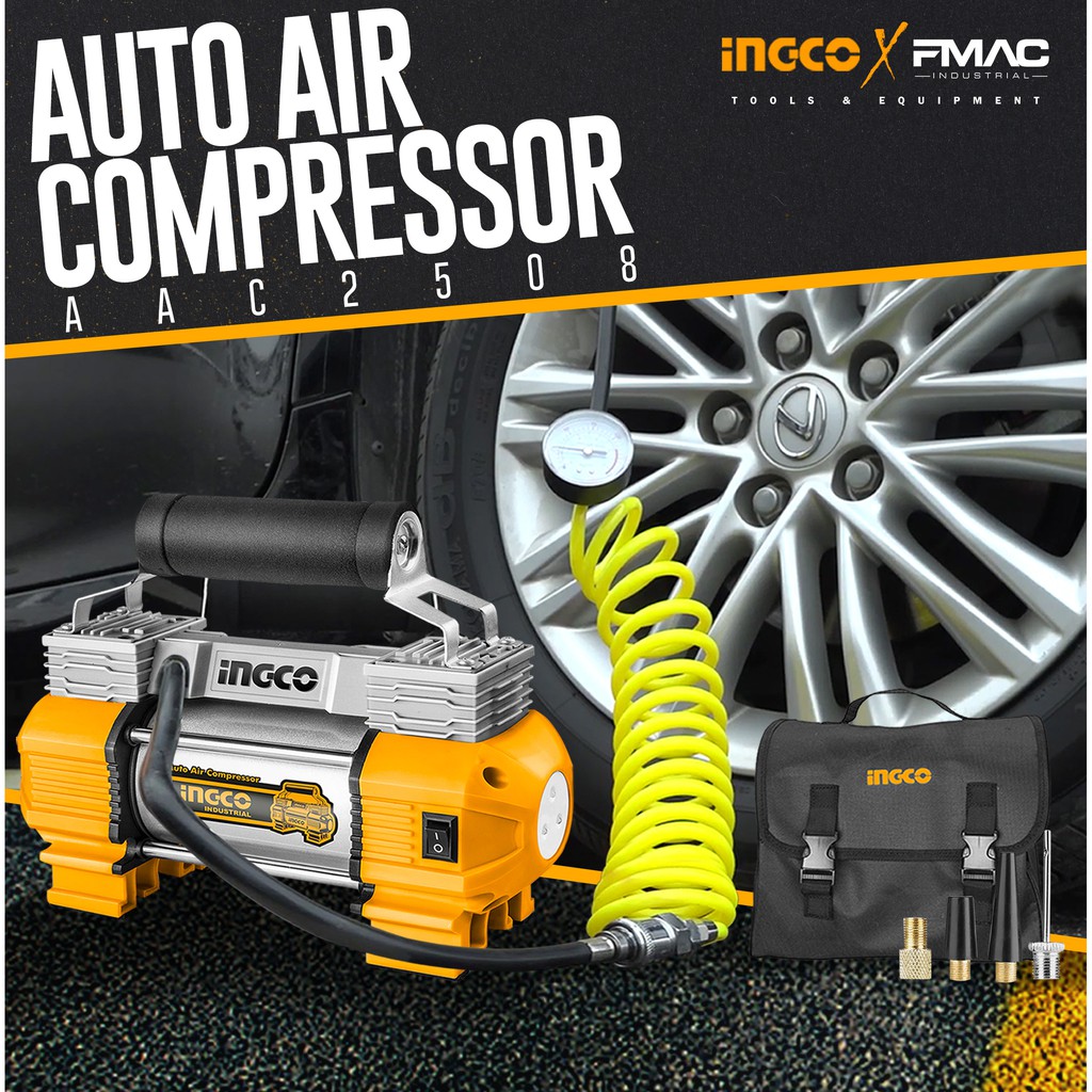 INGCO Auto air compressor AAC2508 | Shopee Philippines