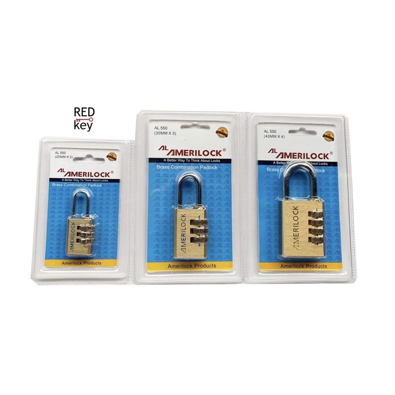 Amerilock Combination Brass Padlock 20mm - 40mm | Shopee Philippines