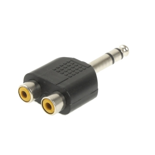 1P STEREO PL PLUG TO 2 FEMALE RCA CONBINATION ADAPTOR | Shopee Philippines