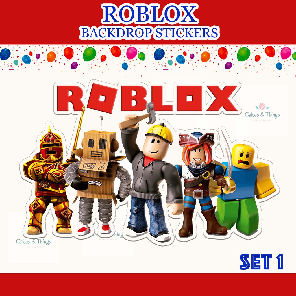 Ro blox Backdrop Stickers Party Decoration (8 x 11 inches) | Shopee ...