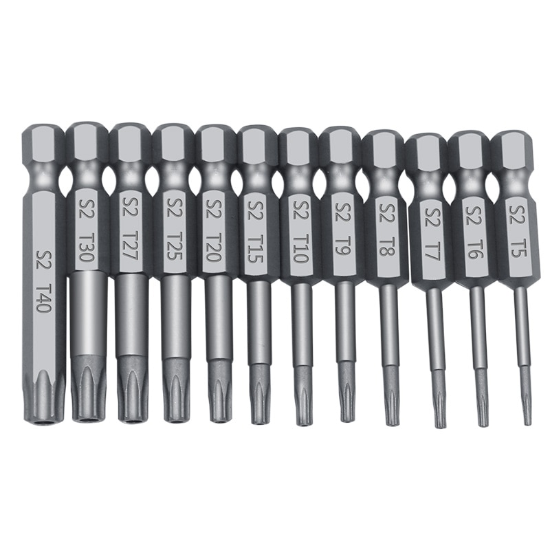 16pcs Torx Security Security Ductriver Bit Set Set S2 Steel -дюймовые ...
