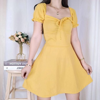 SS TRIXIE Ribbon Puff Sleeve Dress Two Way Off Shoulder | Shopee ...