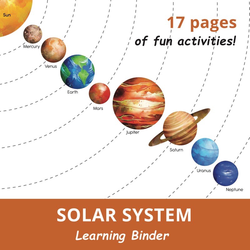 Solar System Planets Busy Book Bundle #2 - Preschool, Toddlers, Kinder ...