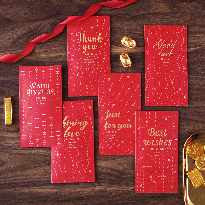 supergogosupply COD#"Lucky” 6 PCs Angpao Red Packet Money Envelope New ...