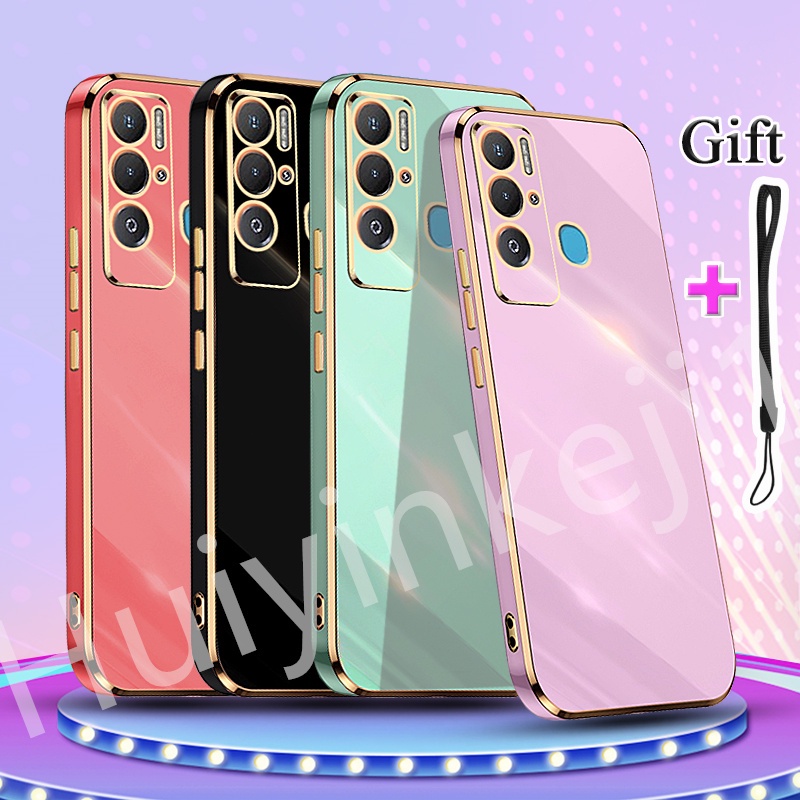 Tecno Pova Neo LE6 Traight Edge Electroplated Phone Case With Two Piece ...