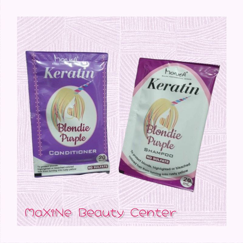 MONEA keratin purple shampoo / conditioner sachet | Shopee Philippines