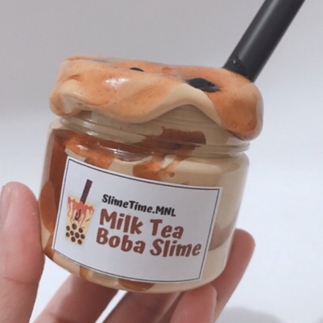 Milk Tea Boba Pearl Slime Set Toy Kids Toddlers Montessori Birthday ...