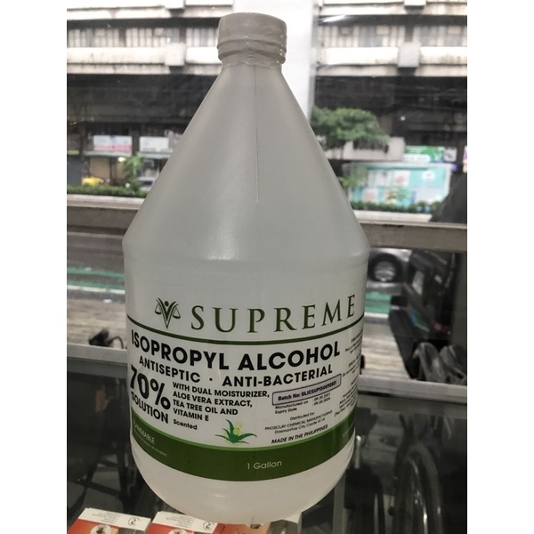 SUPREME 70% ISOPROPYL ALCOHOL GALLON with Dual Moisturizer | Shopee ...