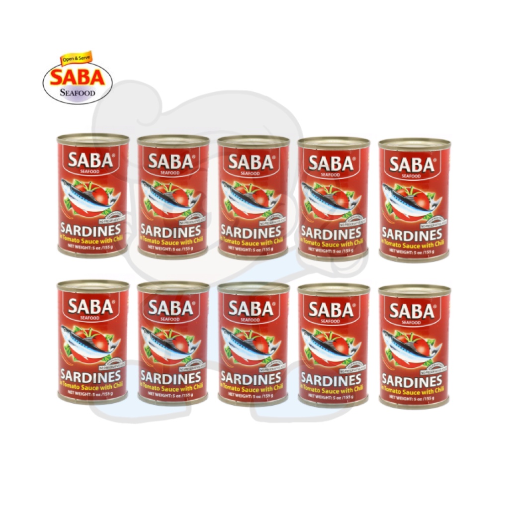Saba Sardines In Tomato Sauce With Chili (10 x 155g) | Shopee Philippines