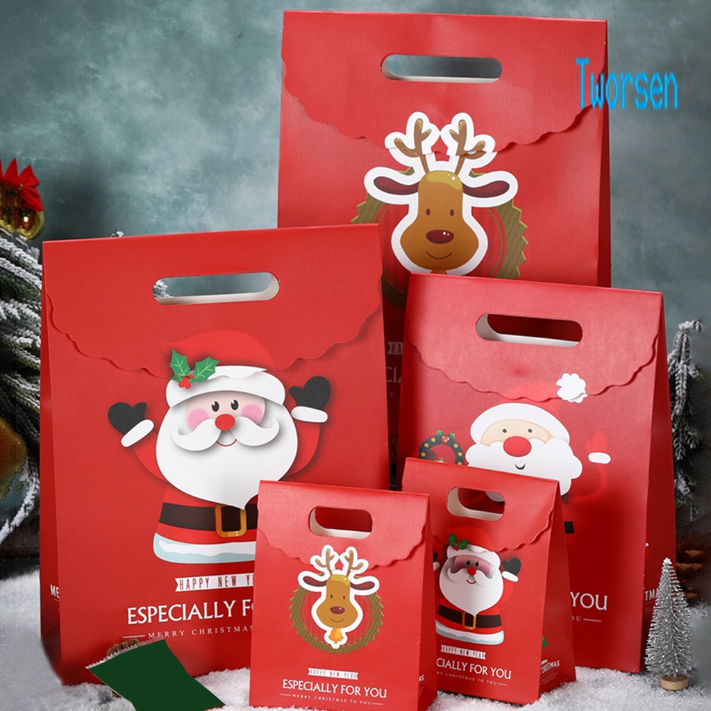 【TS】Exquisite Paper Creative Santa Claus Pattern Gift Bag Christmas ...