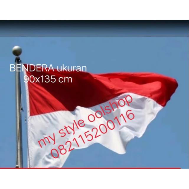 Indonesian Flag Uk. 90x135 Pataka Flag Panji Flag | Shopee Philippines