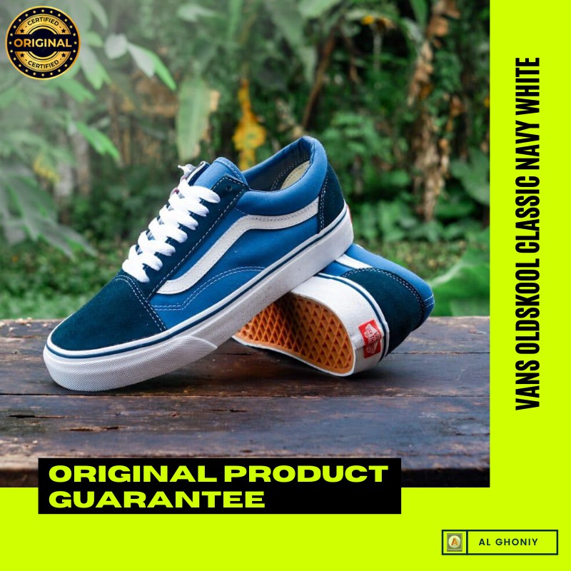 Original Vans Shoes 100% Oldskool Classic Navy White Original Vans C1 ...