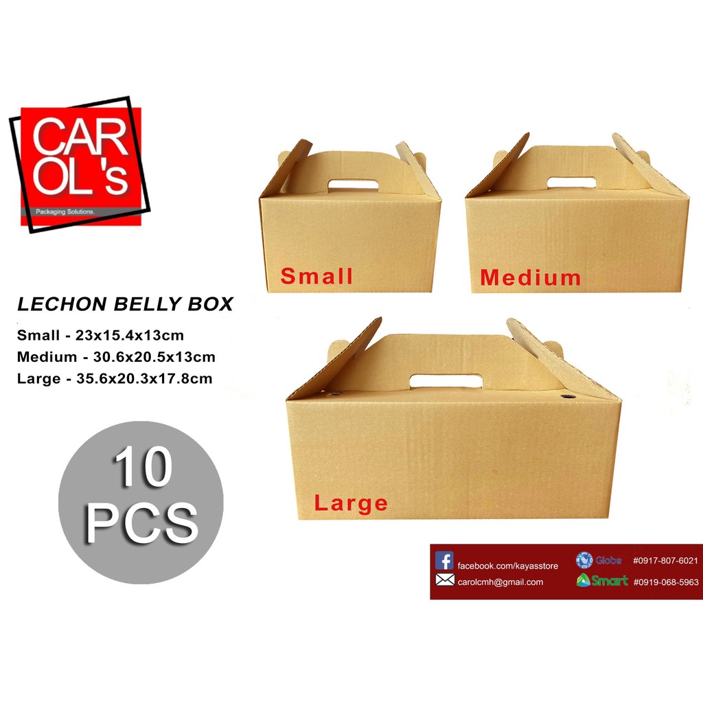 10 pcs | LARGE | Lechon Belly Box | Chicken Box | Fruit Box | Takeout ...