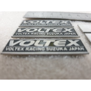 VOLTEX BUMPER FRONT LIP GT WING METAL 3D ALUMINIUM BADGE EMBLEM LOGO ...