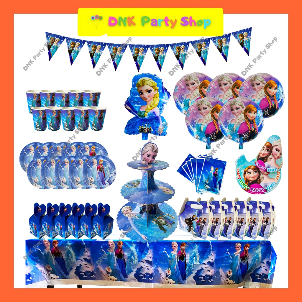 Frozen Princess Elsa Anna Party Decor Banner Banderitas Box Loot Bags ...