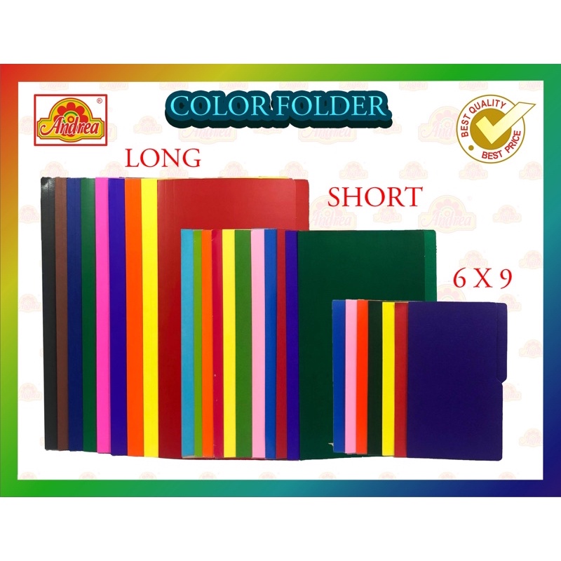 Colored folder mini (6x9) /SHORT/LONG (Sold by 10 pcs.) | Shopee ...