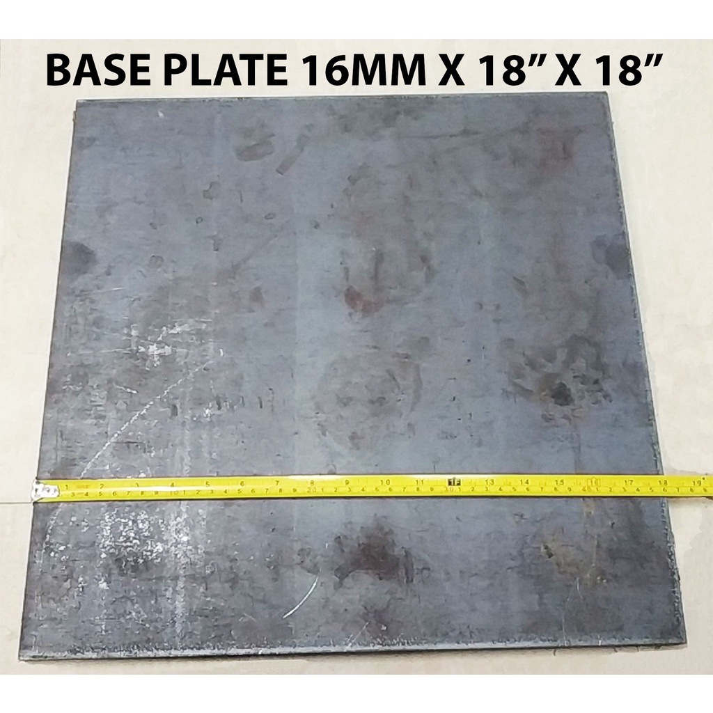 MS BASE PLATE 16MM THICKNESS X 18 INCHES X 18 INCHES ( MILD STEEL ...