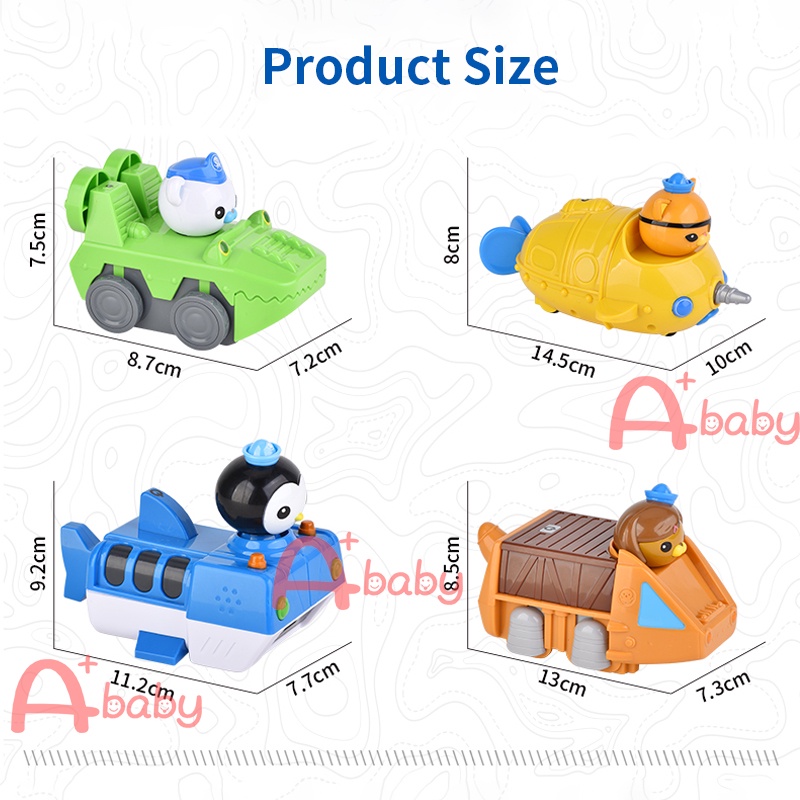 [A+baby] The Octonauts Toys Set Original With Sound & Inertial Driving ...