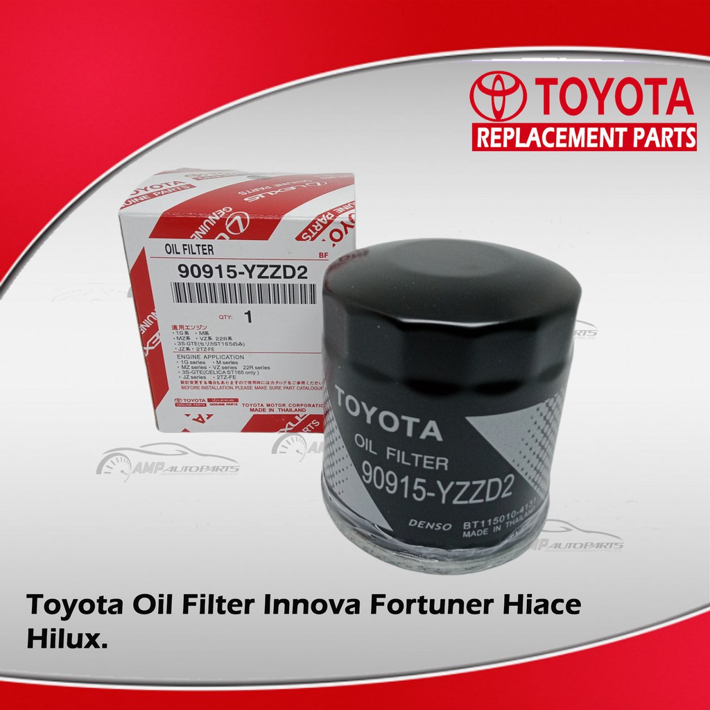 TOYOTA OIL FILTER FOR INNOVA , FORTUNER / HIACE / HILUX ( 90915-YZZD2 ...