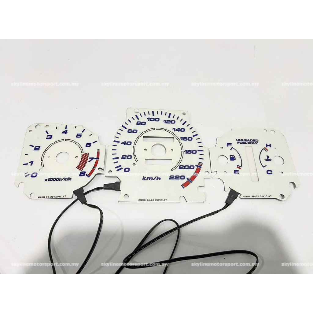 Honda Civic EK 1996-1998 EL Meter Panel Accessories White Face - Auto ...