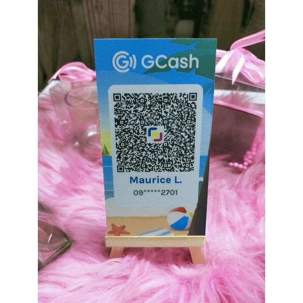 G-Cash QR Code with wood stand | Shopee Philippines