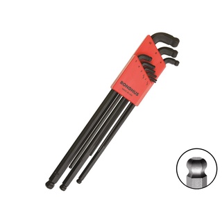 9pc.Bondhus Stubby Double Ball Point Extra LongArm Hex Key Allen Wrench ...