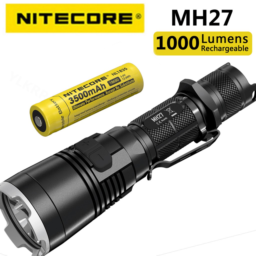 NITECORE MH27 1000 lumens CREE XP-L HI V3 LED RGB tri-color light ...