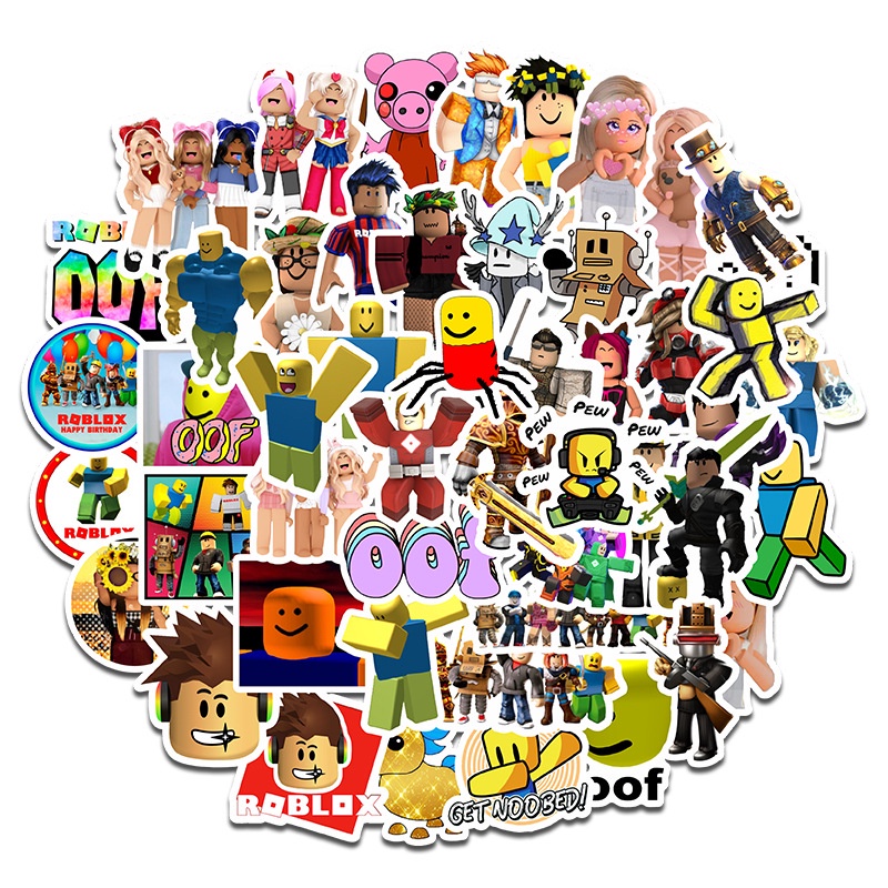 50pcs roblox Graffiti Stickers For Notebook Motorcycle Skateboard ...
