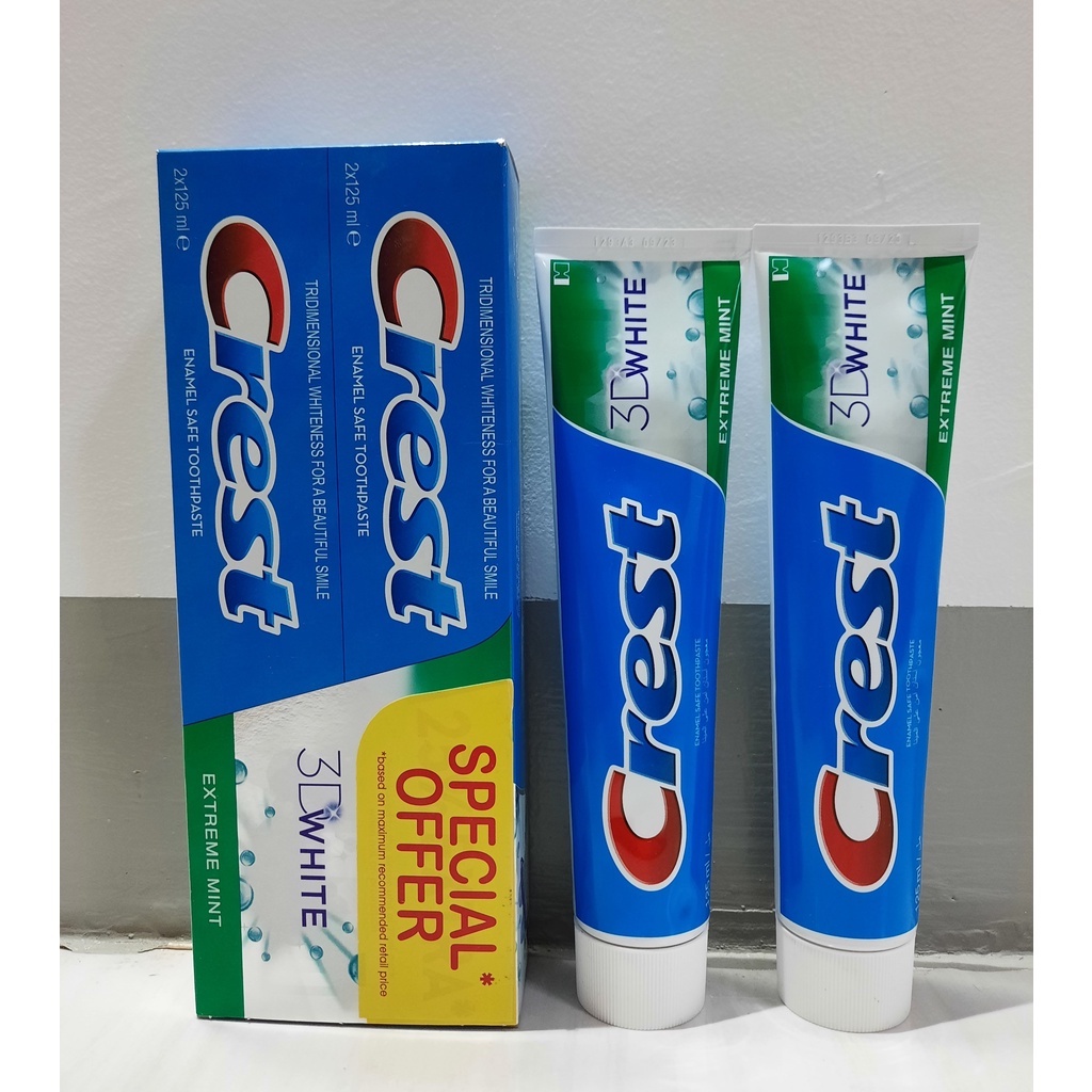 Crest 3D White Toothpaste 125ml x 2 (exp: 2023) | Shopee Philippines