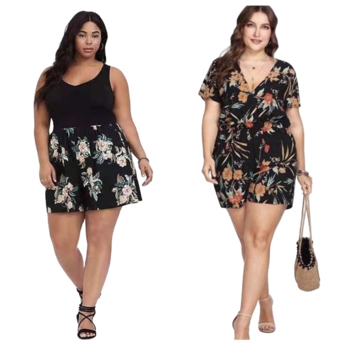 Plus size jumpshort/romper for women ( FIT TO XL ) | Shopee Philippines